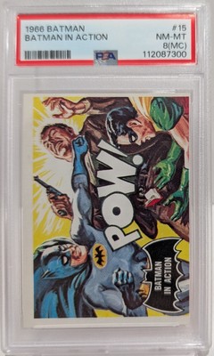 1966 Batman Topps #15 Batman In Action PSA 8 Near Mint-Mint Trading ...
