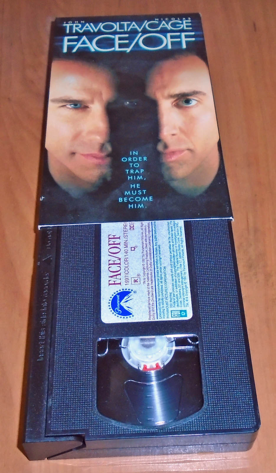 John Travolta & Nicolas Cage "Face/Off" VHS - excellent condition ...