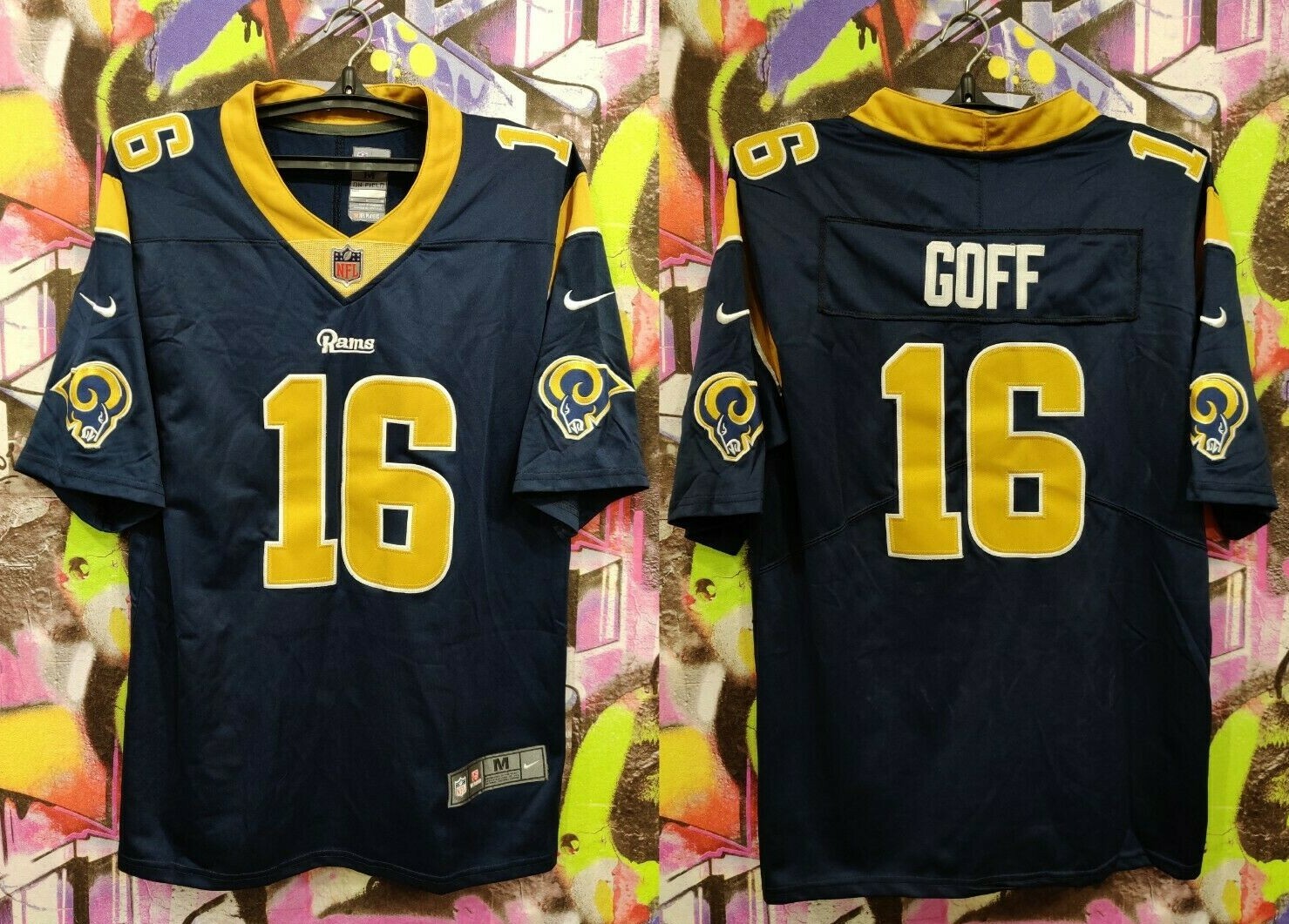 Los Angeles Rams Jared Goff #16 NFL Football Jersey Shirt Stitched Mens ...
