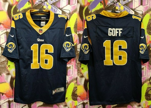 Los Angeles Rams Jared Goff #16 NFL Football Jersey Shirt Stitched Mens ...