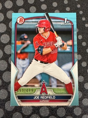 2023 Bowman Draft #BD-122 Joe Redfield Sky Blue #/499 Los Angeles ...