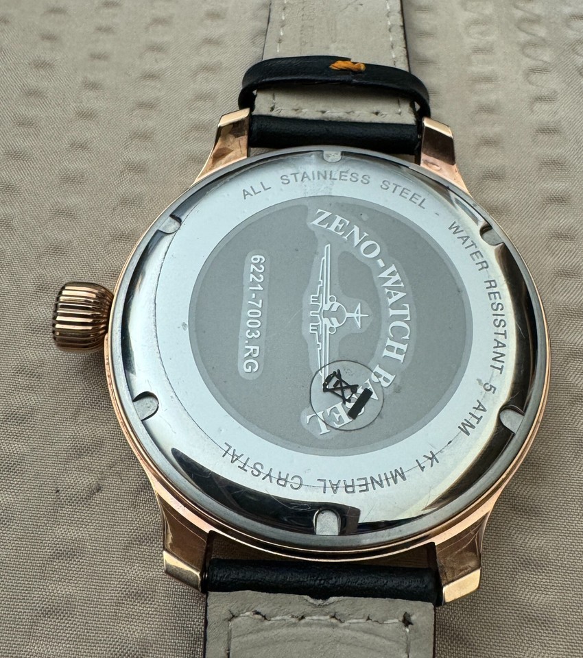 ZENO 6221-7003.RG Quartz Mega Watch 58mm plus Crown. BIG DATE at 12:00 ...