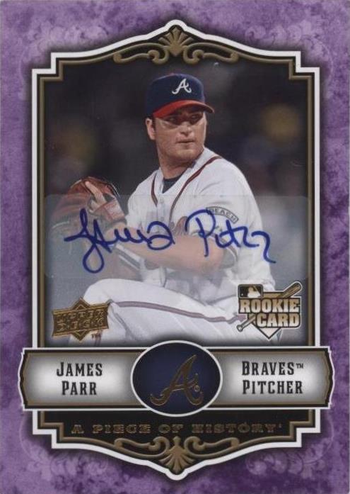 2009 Upper Deck A Piece of History - James Parr #131 Violet Autographs ...