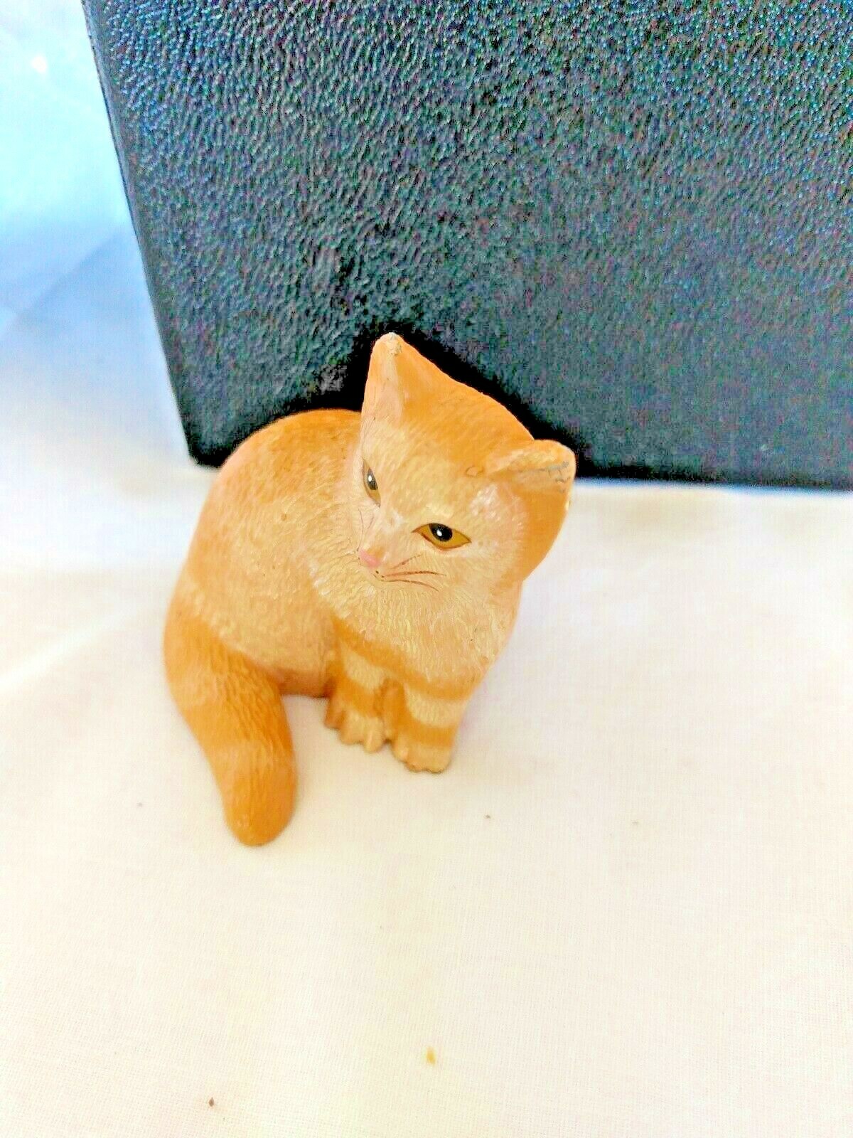Orange Tubby Cat figurine Painted Pewter Martin Leman Dept 56 Hand NOS ...