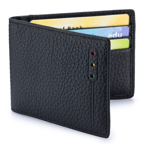 Genuine Leather Minimalist Bifold Wallets For Men RFID Blocking Slim ...