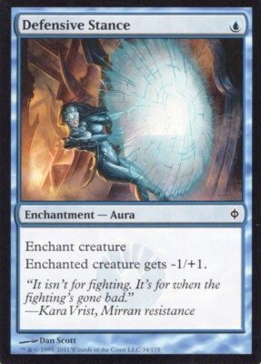 4X DEFENSIVE STANCE 34/175 NEW PHYREXIA MTG MAGIC LP X4 ...