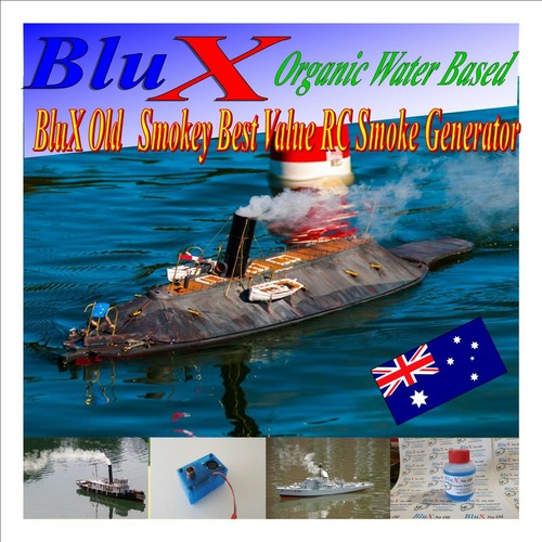 RC Model Boat Smoke Generator BluX Water Based Organic 6-8V BluX Fluid ...