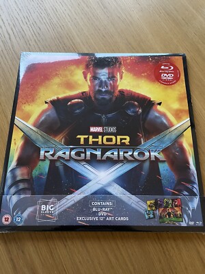 THOR RAGNAROK BIG SLEEVE EDITION Blu Ray, DVD & 12" Art Cards NEW ...