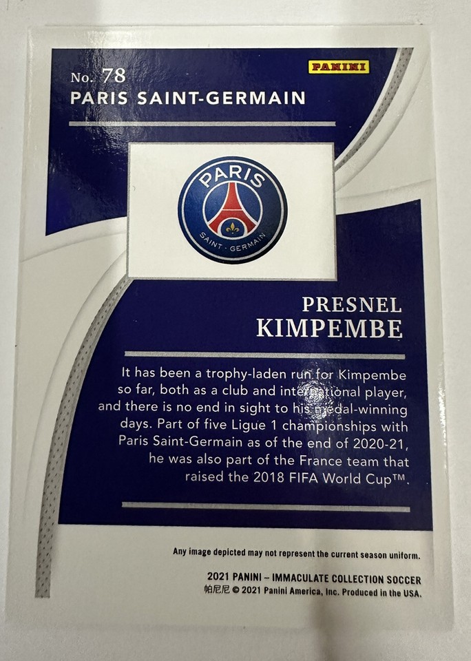 2021 Panini Immaculate Soccer Presnel Kimpembe Rookie Card /80 | eBay