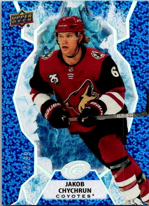 2021-22 UPPER DECK ICE - ROYAL BLUE PARALLEL #34 JAKOB CHYCHRUN 10/99 ...