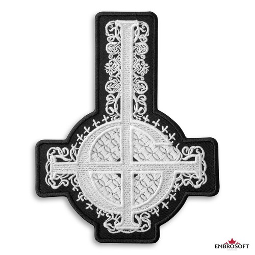 Ghost BC Patch New Black White Cross Papa Emeritus Rock Band ...