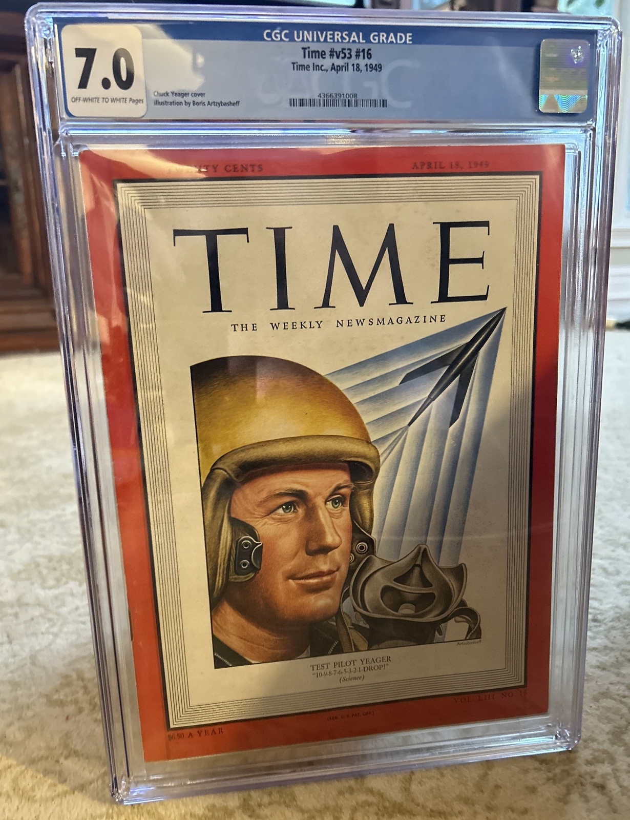 Time Magazine 1949 Chuck Yeager Greatest Pilot CGC 7.0 Newsstand New ...