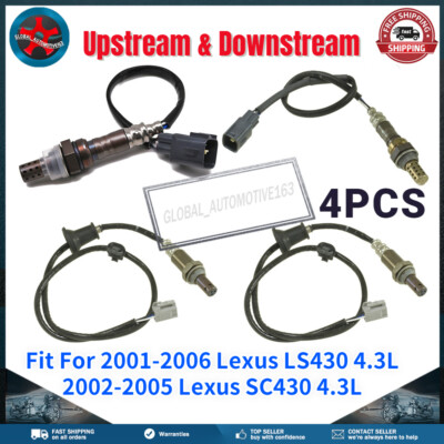 4PCS Upstream & Downstream O2 Oxygen Sensor 4PCS For 2001-2006 Lexus ...