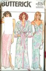 OOP Butterick Pattern Misses Nightgown Robes Pajamas Loungewear UPIC ...