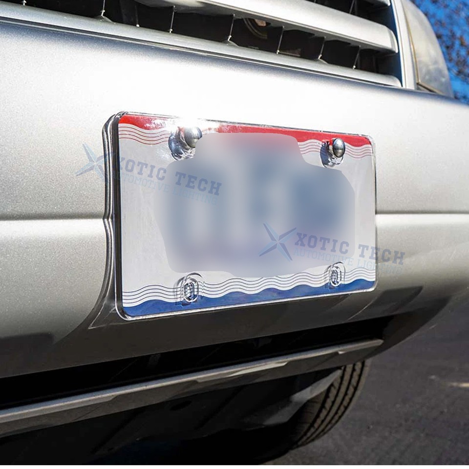 Unbreakable Bubble Transparent License Plate Protective for Front Rear ...