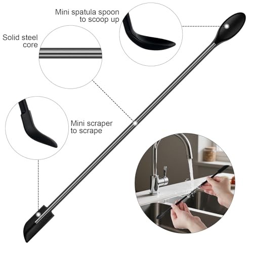 Spatula Set of Silicone Mini Makeup Spatulas, Small Scraper for Cooking ...