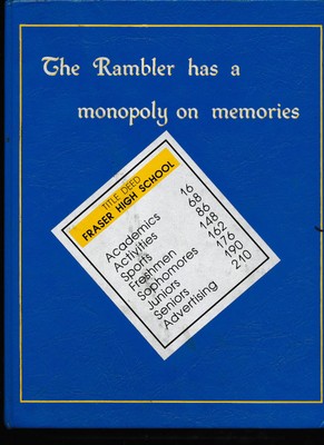 Fraser Mi Fraser HIgh School yearbook 1989 Michigan | eBay