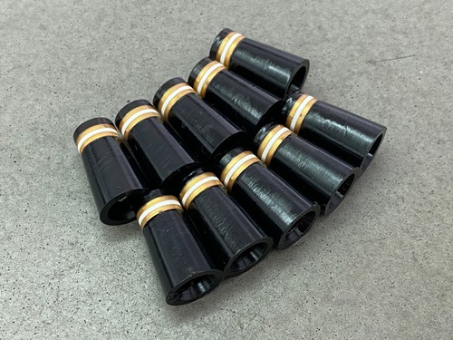 Miura Golf Baby Blade Ferrules Set of 10 Black with Gold & White ...