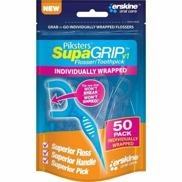 Piksters Supagrip Advanced Flosser - Blue, Pack of 50 for sale online ...