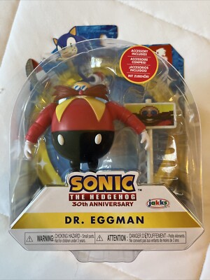 Sonic The Hedgehog Dr Eggman w/Goal Plate 30th Anniversary 4" Kids Toy ...