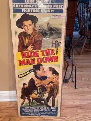 Insert movie poster western - Ride the Man Down - 1952 | eBay