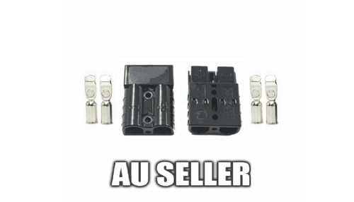 2X 50A Black Anderson Style Plug Connector DC Power 50AMP Solar Caravan ...