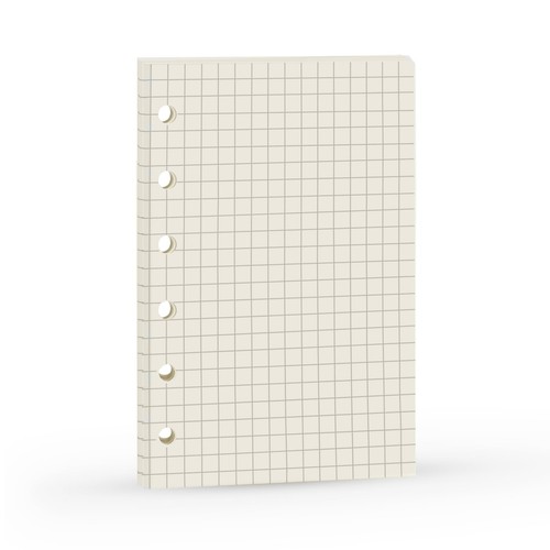 A7 Refill,Pocket Notebook Inserts, Grid 6 Hole Paper for Filofax ...