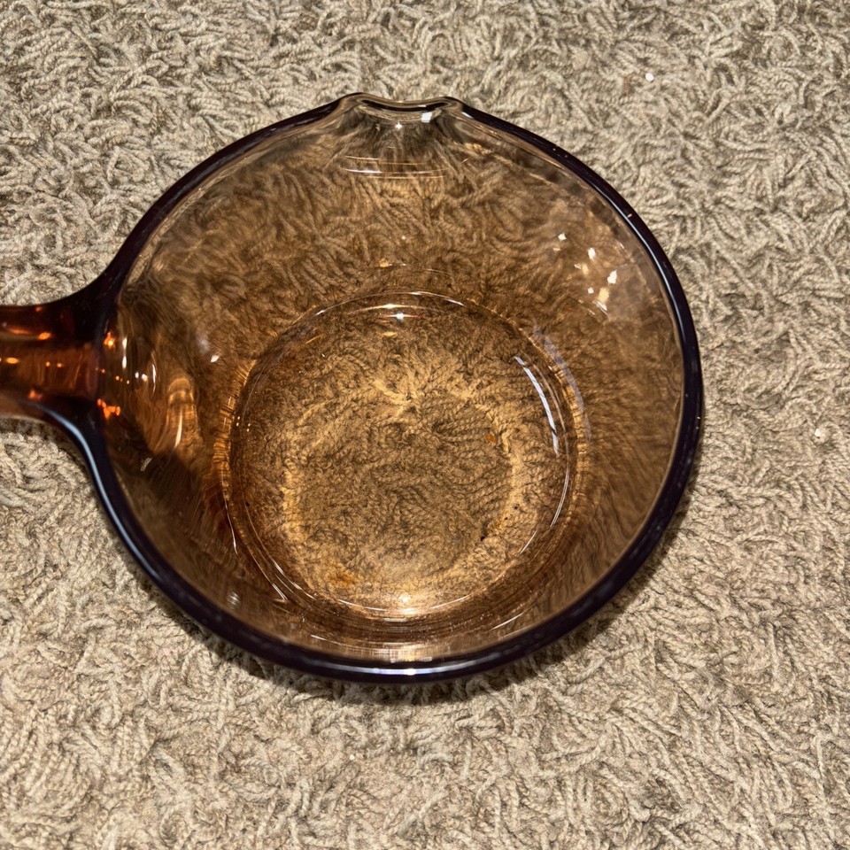 Visions Pyrex Amber Glass Sauce Pan 0.7 Liter Spout Corning USA No Lid EUC | eBay