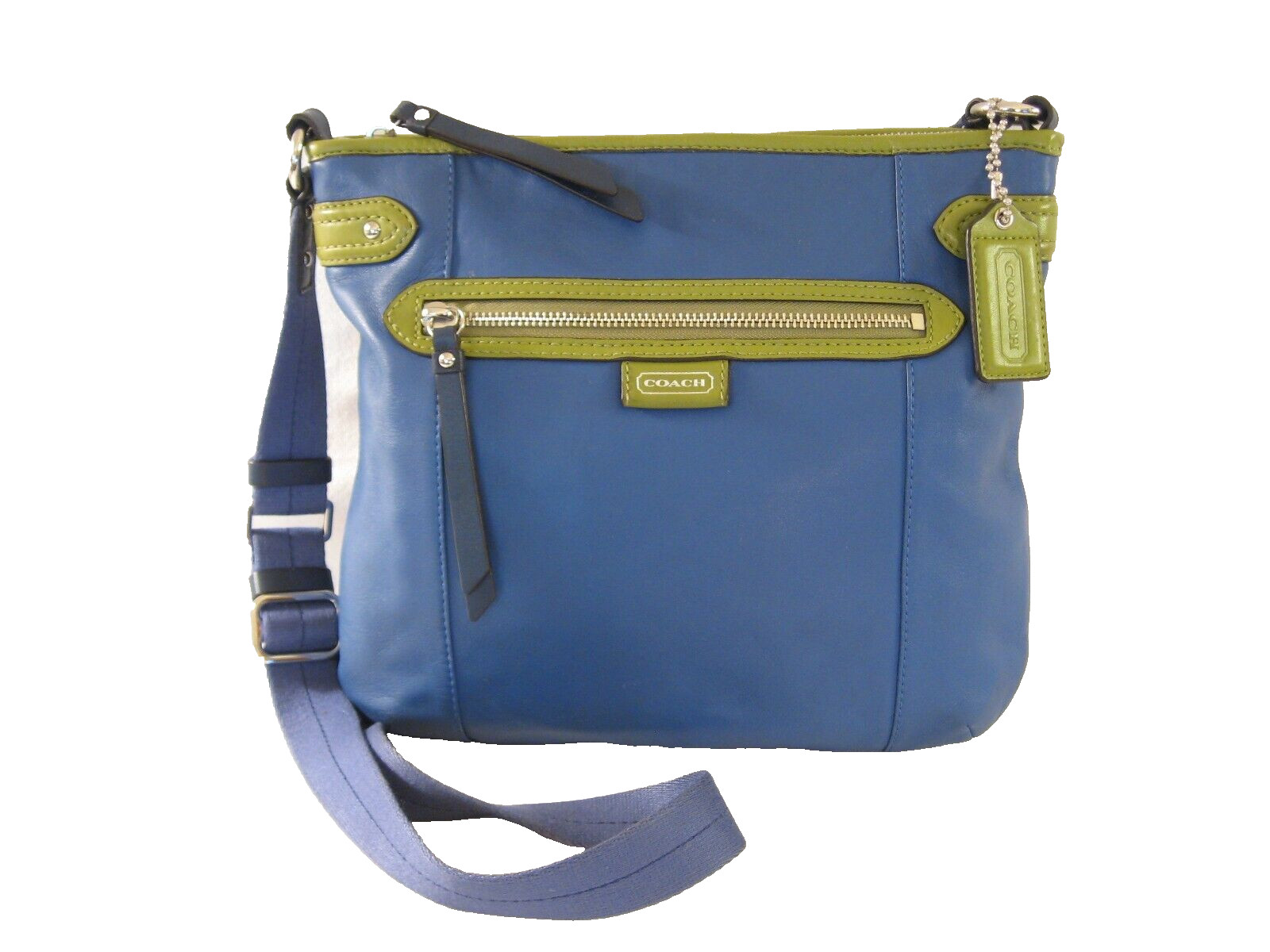 COACH DAISY SPECTATOR BLUE & OLIVE GREEN LEATHER CROS… - Gem