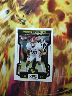 2023 Panini Score NFL HENRY TO'OTO'O Rookie Card #378 New Rare HTF | eBay