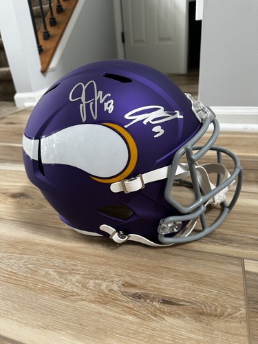 Justin Jefferson & Jordan Addison Full Size Helmet - Beckett ...