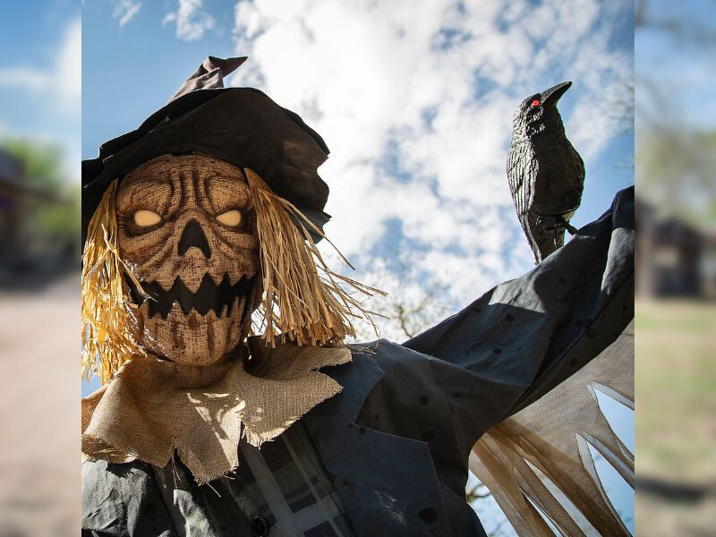 Staked Scarecrow Prop 8ft Animated Halloween Yard Decor Haunted House ...