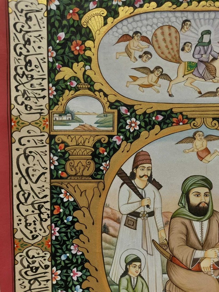 Talismanic Islamic Miniature Painting Hand Calligraphy Arabic Tezhip ...