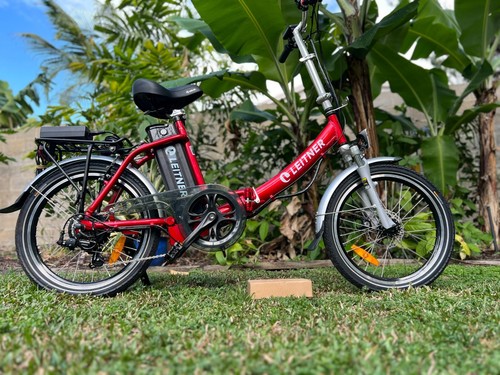 20" Step-Through Folding Ebike | Leitner Libelle | Red | Used Twice ...