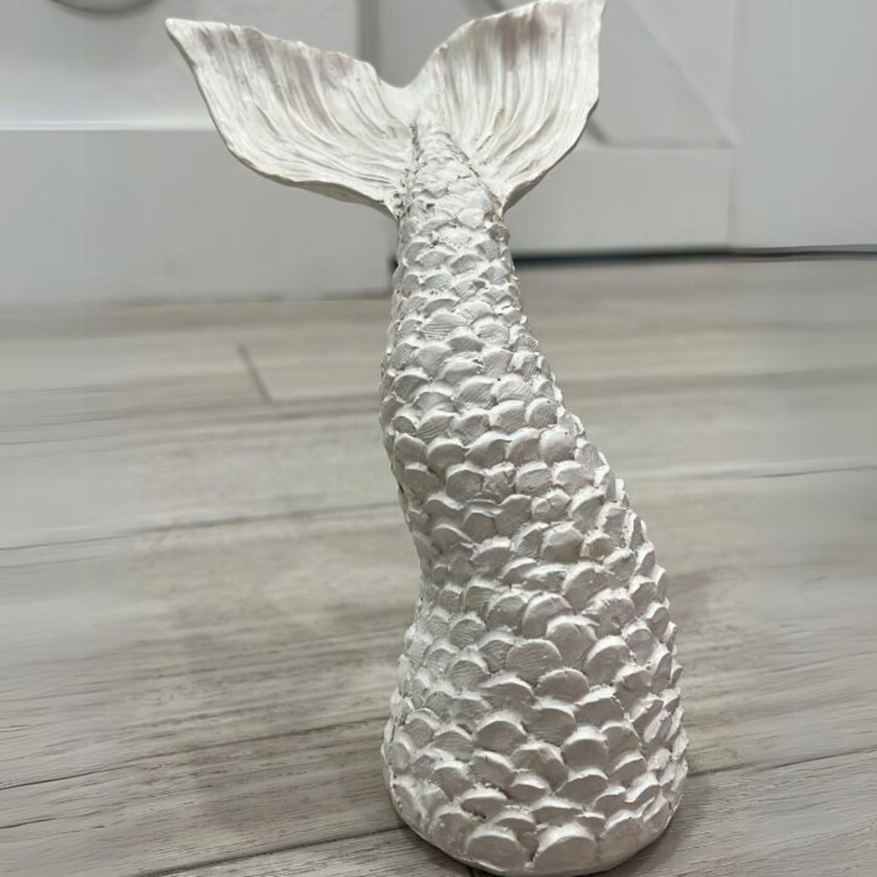 Mermaid Garden Statue Fairy Sculpture Outdoor Nautical Figurine Pool ...