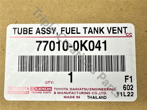 Toyota Genuine 77010-0K041 Tube Sub-Assy Fuel Tank Vent 770100K041 OEM ...