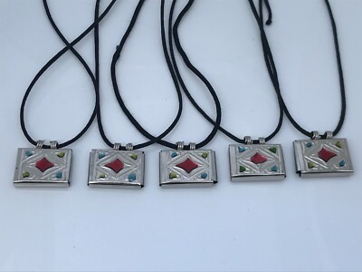 Amulet Taweez Silver Tone Tabeej Religion Pendant Necklace With Black ...
