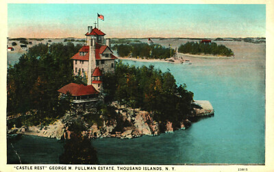 Postcard Castle Rest George M. Pullman Estate Thousand Islands NY New ...