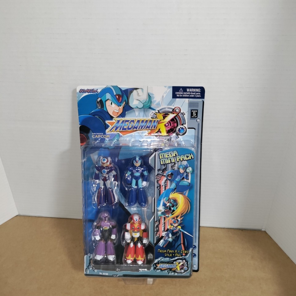 Megaman Rockman Mini Pack 4 Figure Vile X Axl Zero 2004 Jazwares RARE ...