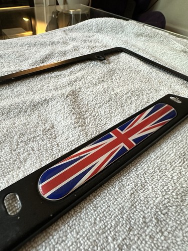 Mini Cooper Union Jack Black License Plate Frame | eBay