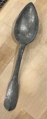 Large Rare Antique 18th Century Solid Pewter Signed P. MELIAND Spoon ...