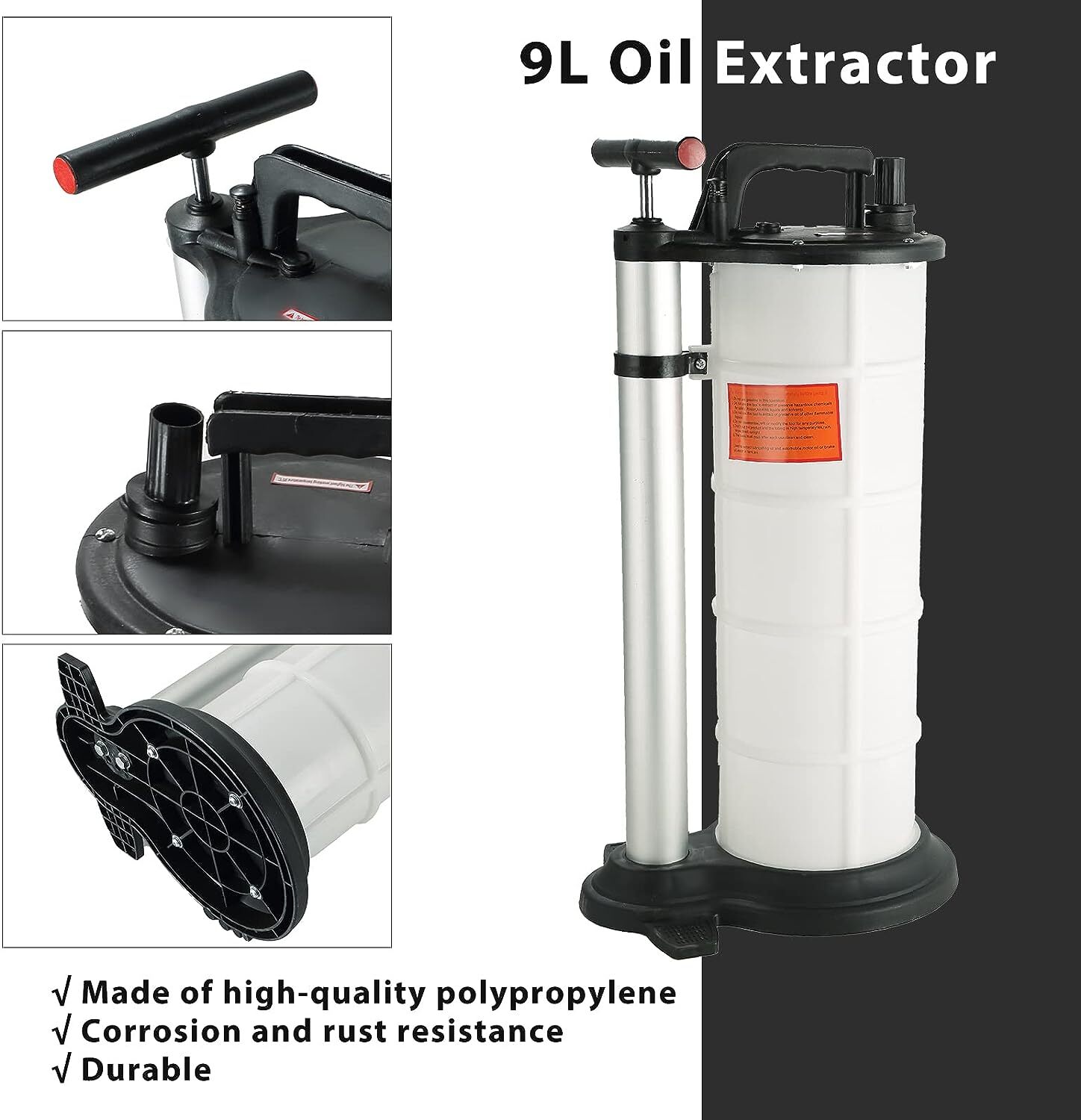 9L Engine Oil Brake Fluid Extractor Removal Transfer Vacuum Suction ...