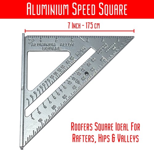 7" Aluminum Speed Square Accurate Roofing Rafter Guide & Quick ...