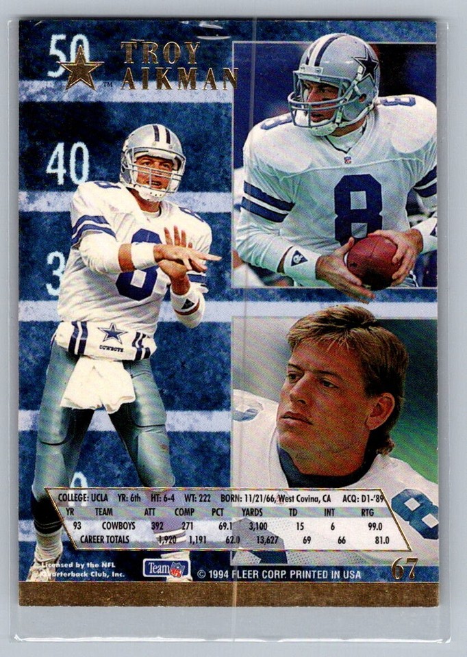 1994 Ultra #67 Troy Aikman | eBay