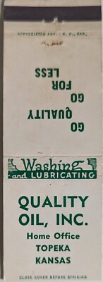 Matchcover Quality Oil Inc. Topeka Kansas | eBay