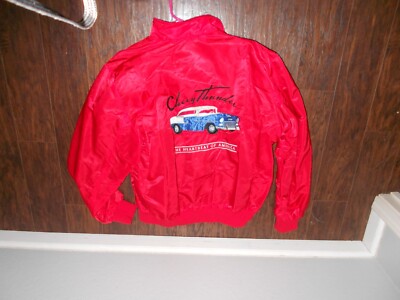 Vintage Chevrolet “Chevy Thunder” Satin Bomber Jacket Size: XLarge | eBay