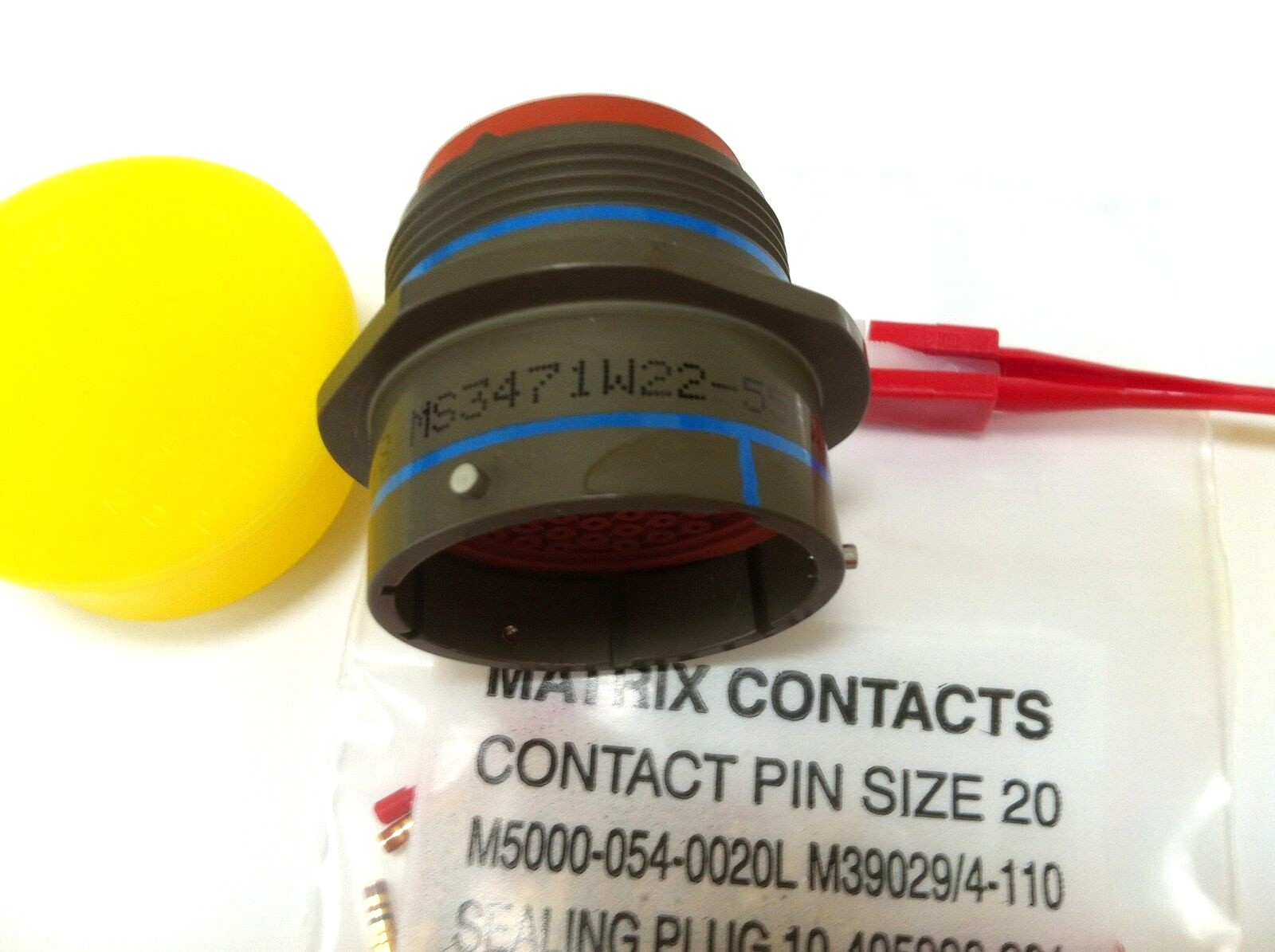 MS3471W22-55PW Mil-Spec Connector + Contact (M39029/4-110)-- New ...