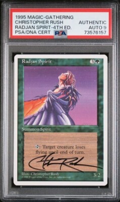 Radjan Spirit AUTO PSA 9 MTG 4th Edition Signed by Christopher Rush | eBay