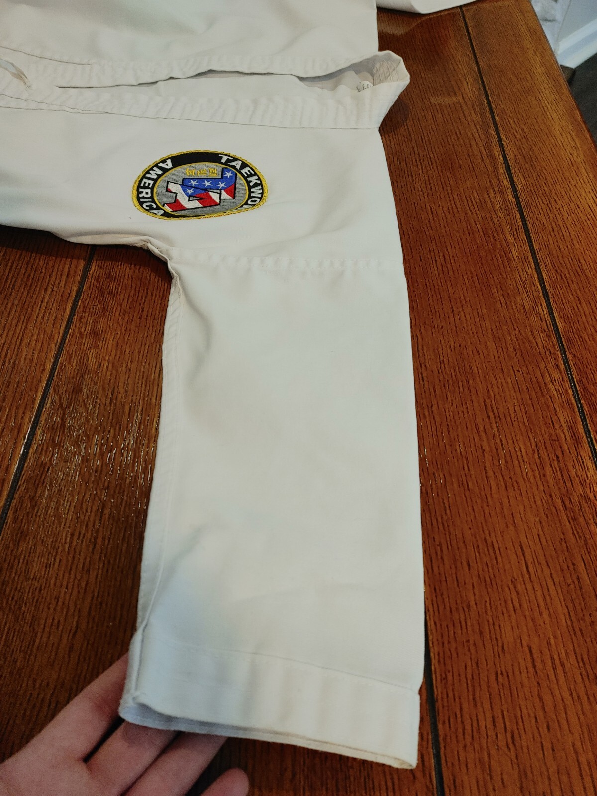 FUJI "Taekwondo America" Embroidered Youth White Karate Uniform Robe ...