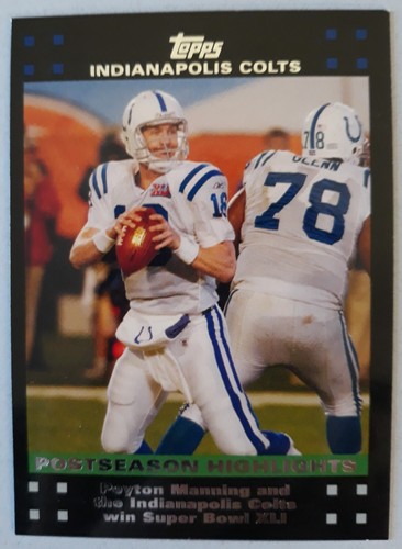 2007 Topps Peyton Manning #433 Indianapolis Colts HoF: NrMT+ | eBay